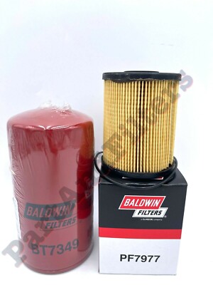 Set Baldwin PF7977 (Fuel) - BT7349 (Lube) Filters for Dodge Ram 5.9 ...