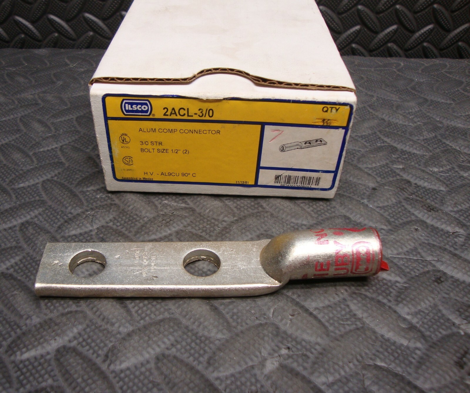 NEW Ilsco 2ACL-3/0 Aluminum Compression Lug 1/2" Bolt AL9CU Copper Wire ...
