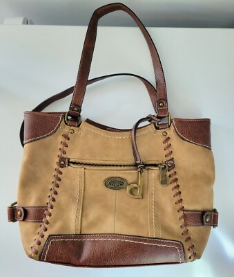 BOC Born Concepts Two-Tone Faux Leather Medium Satchel Shoulder Bag | eBay