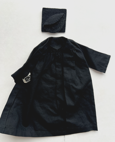 Vintage Ken Doll Mattel Barbie #945 Black Graduation Robe Gown & Cap ...