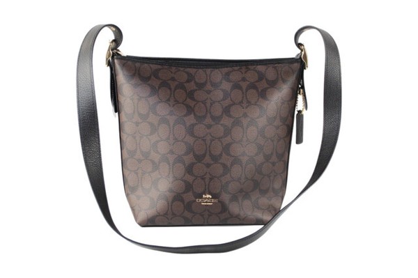 Coach Val Duffle Women's Signature Canvas/Pebble Leather Crossbody Bag ...