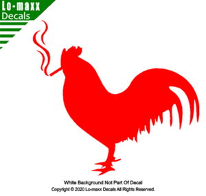 Smoking Chicken Rooster Country Farm Truck Car Funny Novelty Die Cut ...