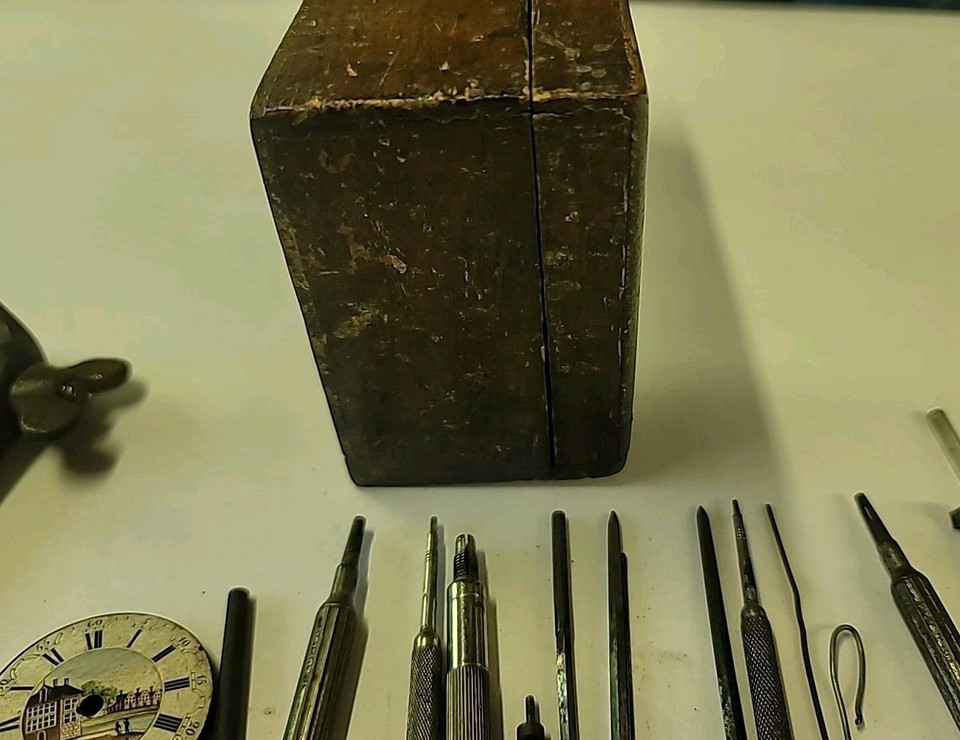 Vintage Watch Maker Tools Watchmakers Clock Anvil Vice Tools LOT with ...