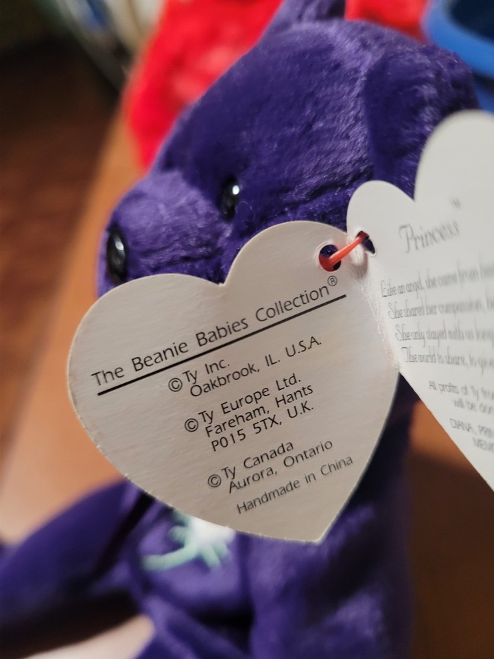 Rare Princess Di Ty Beanie Babies Princess Bear Toy Good Condition ...