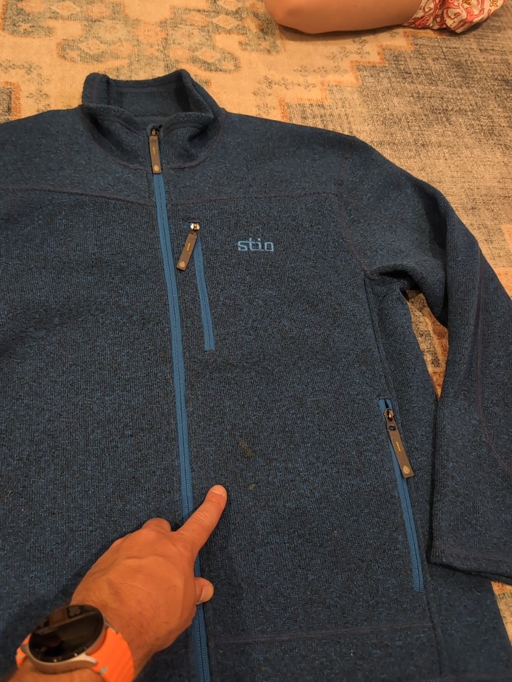 Stio Wilcox Blue Fleece Full Zip Jacket - Mens Large | eBay