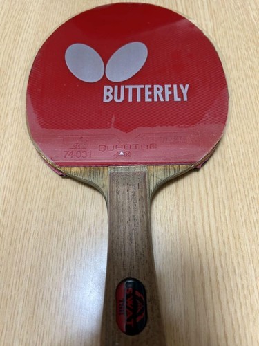BUTTERFLY Table Tennis Racket 179g Red QUANTUMx Soft Black Rozena ...