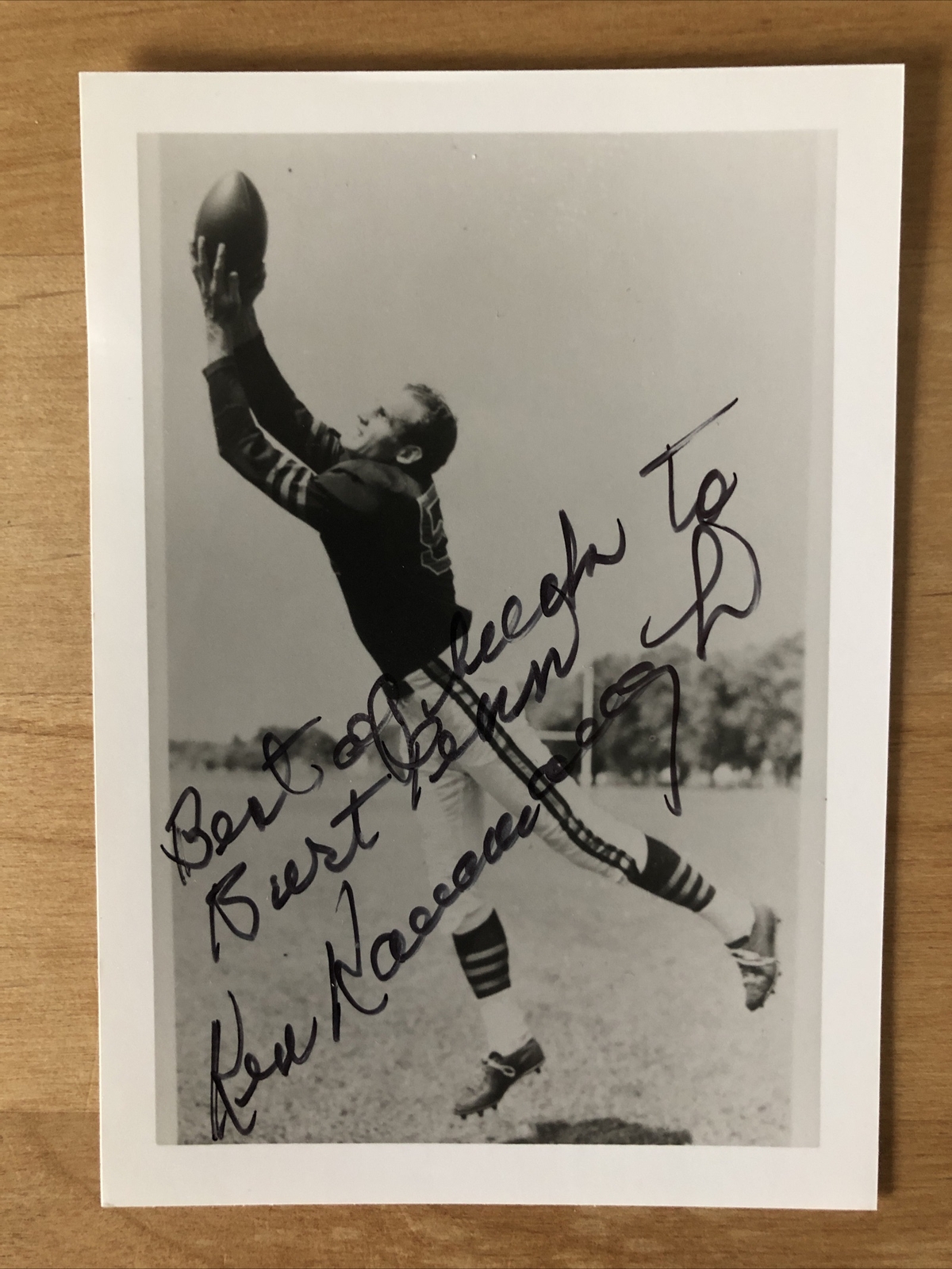 Ken Kavanaugh LSU Chicago Bears Hand Signed Autograph 3 1/2 x 5 Photo ...