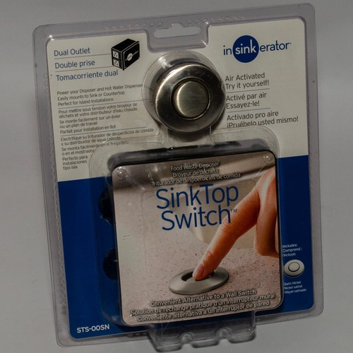 InSinkErator Air-Activated SinkTop Switch in Satin Nickel (STS-OOSN) | eBay