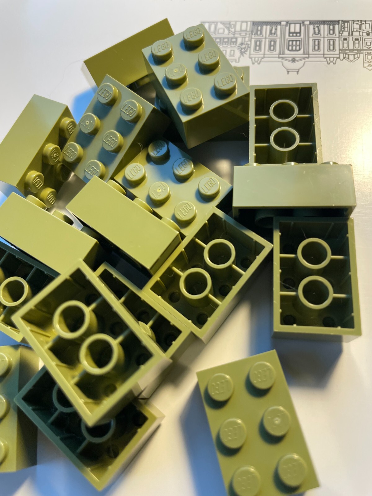 LEGO - NEW- #3002-OLIVE-2 X 3 BRICK-10 PIECES | eBay