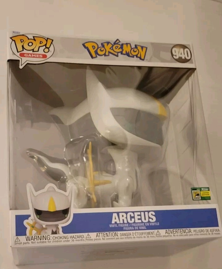 SDCC 2024 *OFFICIAL STICKER* FUNKO JUMBO POP! POKEMON ARCEUS FIGURE | eBay