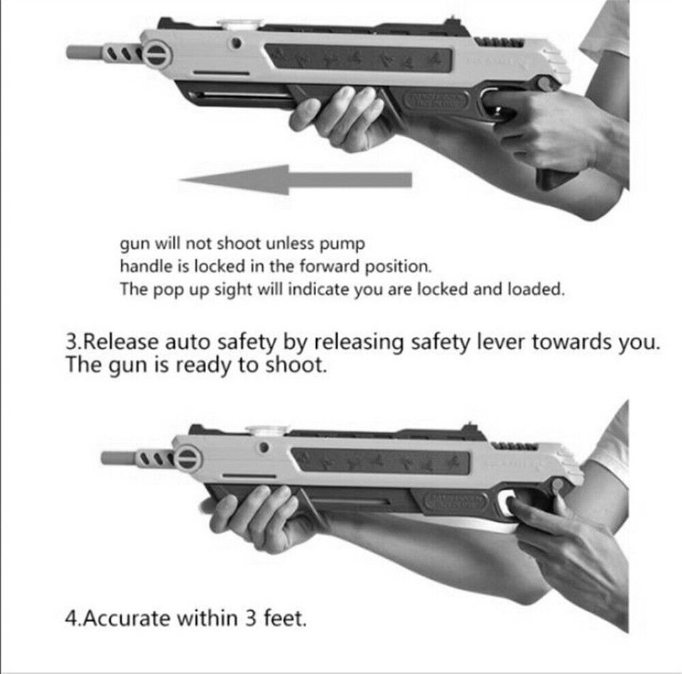 New Salt Power Mosquito Fly Bug Insect Salt Gun Pump Action Toy Gun ...