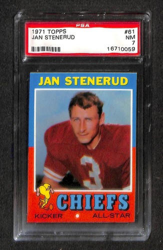 1971 Topps #61 JAN STENERUD PSA 7 NM 16710059 | eBay