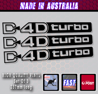 D4D Turbo Sticker Decal fit toyota - Highest Quality Black Satin Vinyl ...