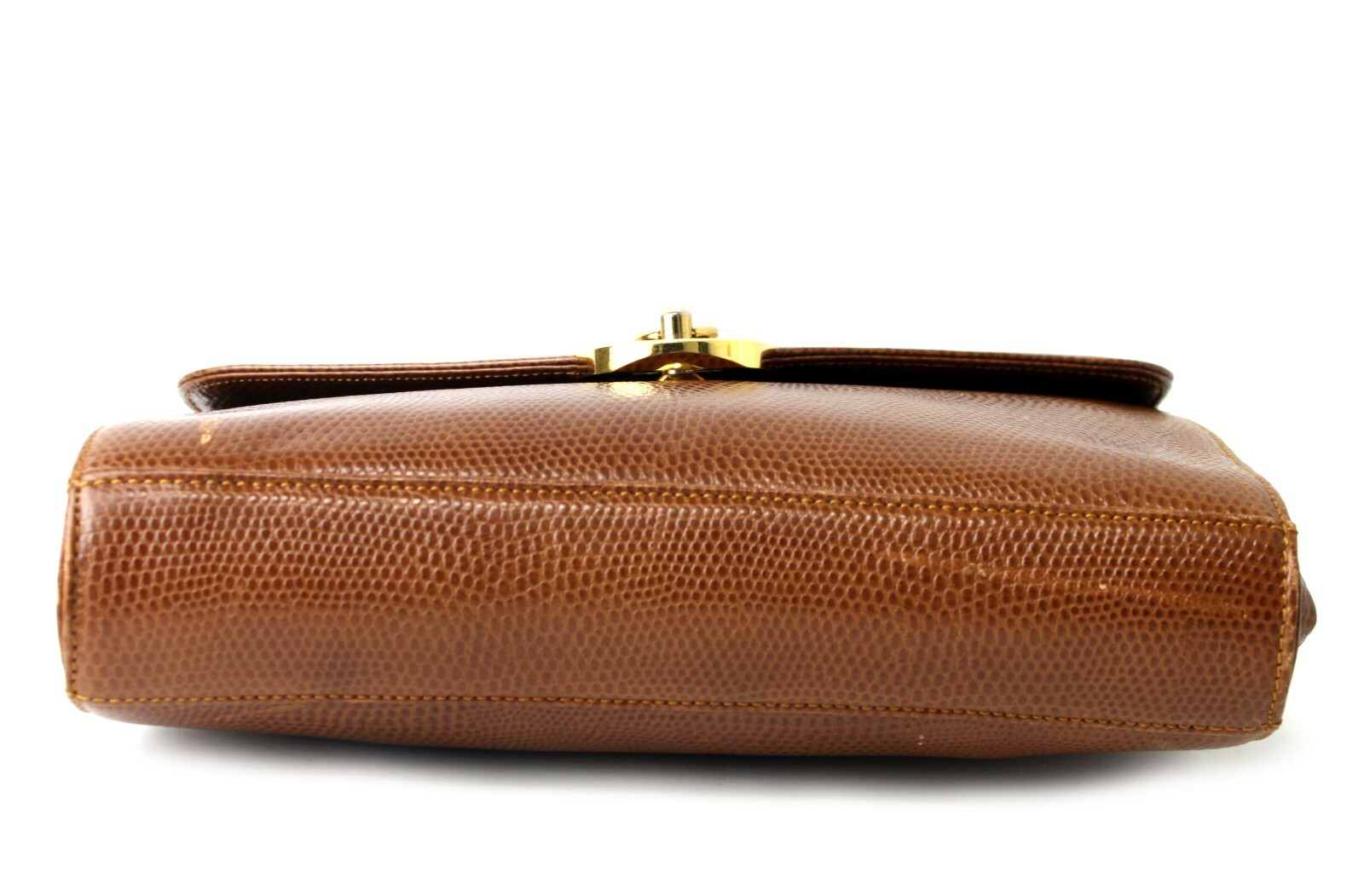 Emanuel Ungaro Paris Brown Leather Mini Hand Bag Purse Tote Bag Vintage ...