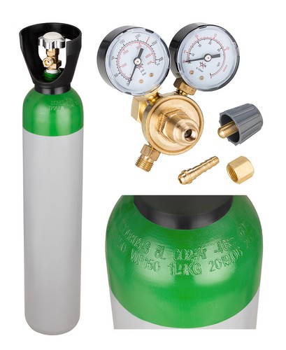 Argon/CO2 MIX Full Gas Bottle 8L 150 Bar MIG TIG Welding Cylinder+Gas ...