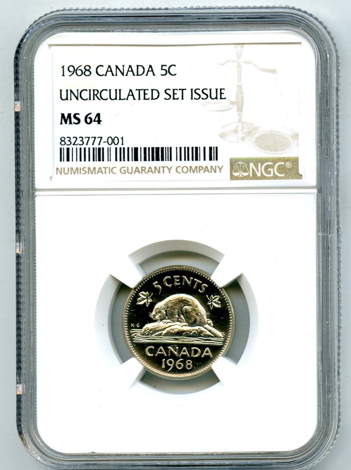 1968 CANADA 5 CENT NICKEL NGC MS 64 UNCIRCULATED SET ISSUE COIN | eBay