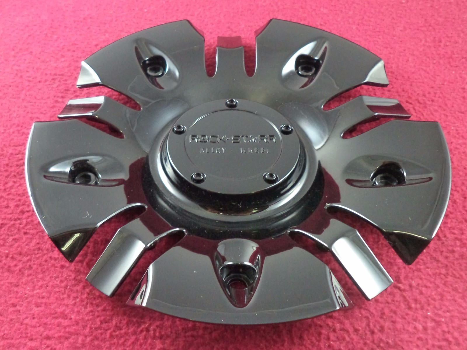 Rockstarr Wheels Gloss Black Custom Wheel Center Caps Set of 2 ...