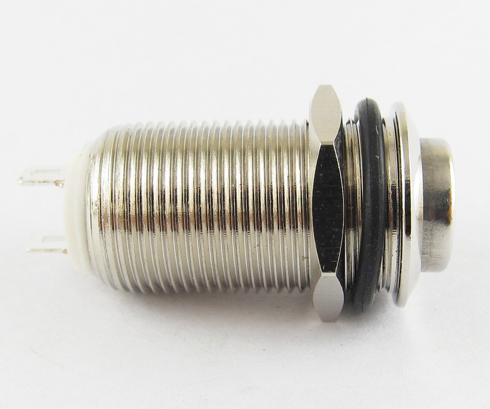 50x Metal High Flush Flat Push Button Waterproof Momentary Switch 12mm ...