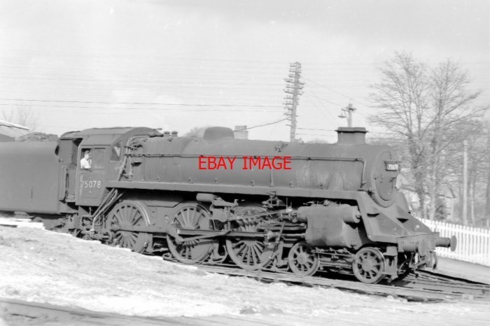 PHOTO BR STANDARD CLASS 4 LOCO NO 75078 AT MICHELDEVER 1960'S | eBay UK