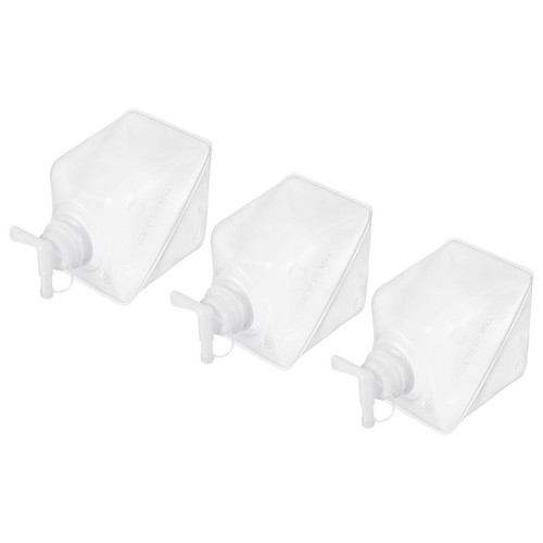 3Pcs 2 Liter LDPE Collapsible Water Container with Spigots and Sealing ...