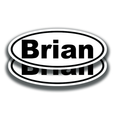 BRIAN NAME DECALs 2 Stickers Bogo Car Truck Bumper Window | eBay