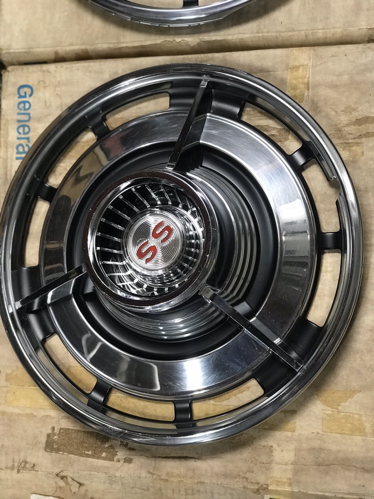 "NOS 1963 Chevrolet SS Spinner Hub Caps 14"" Set of 4 Chevy Super Sport ...