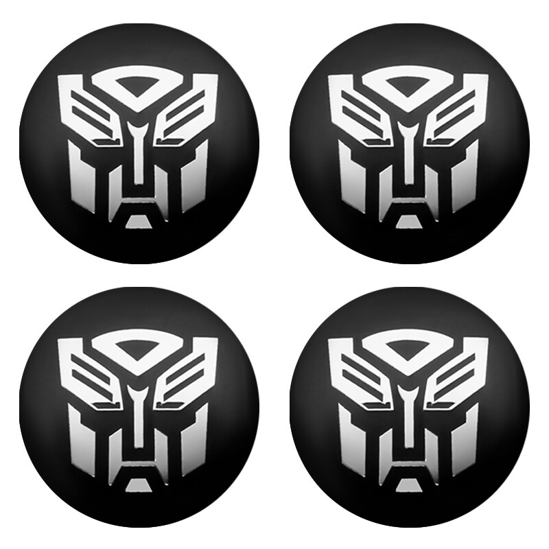 4x 56mm Car Wheel Center Hub Stickers Transformers Autobots Decepticons ...