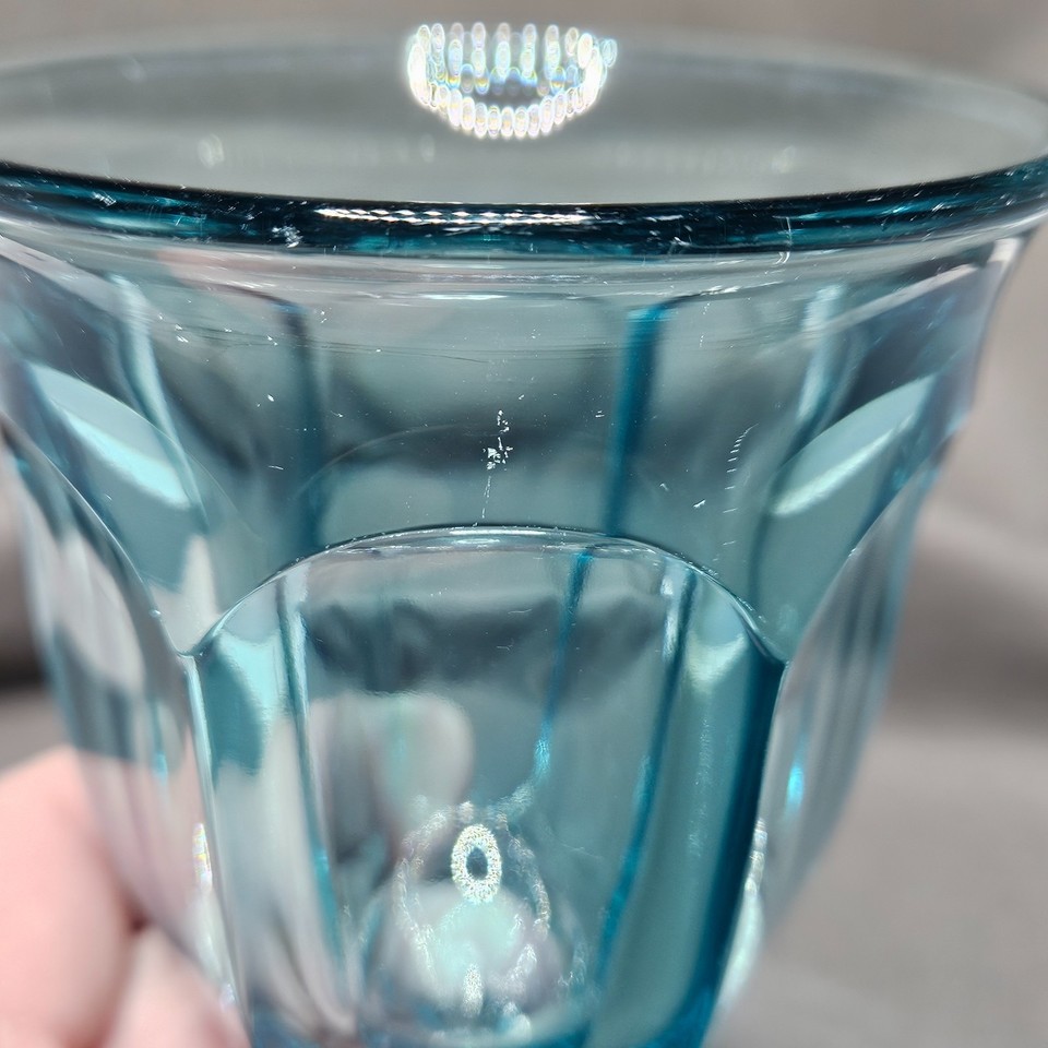 Imperial Glass-Ohio Old Williamsburg Light Blue Water Goblet 6 ½” 8 Oz ...