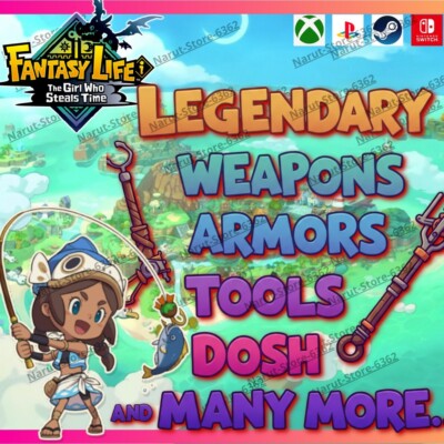 Fantasy Life I: Legendary item Tools Weapons Dosh for The girl Who ...
