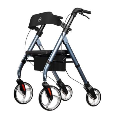 Tall & Strong Folding Walking Frame 4WF Rollator Walker Mobility Aid ...