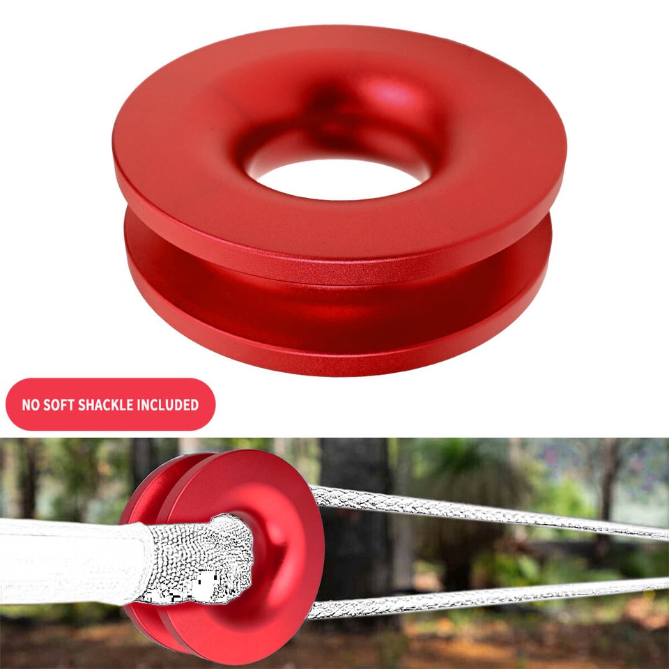 Heavy Duty Recovery Ring Snatch Block for Soft Shackle Tow Winch Rope ...