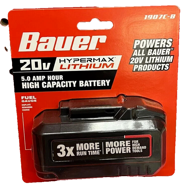 Bundle Bauer Battery 20v 5.0 Ah and Bauer Rapid Charger Kit Compact ...