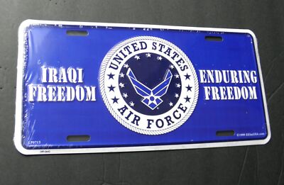US Air Force Iraqi Enduring Freedom Embossed Car License Plate 6 x 12 ...