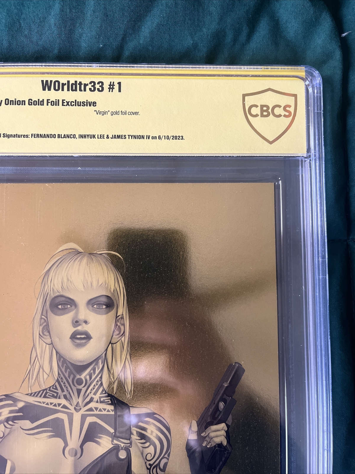 "W0rldtr33" #1 CBCS 9.8 (Image) Inhyuk Lee Gold Foil Variant 3x Signed ...
