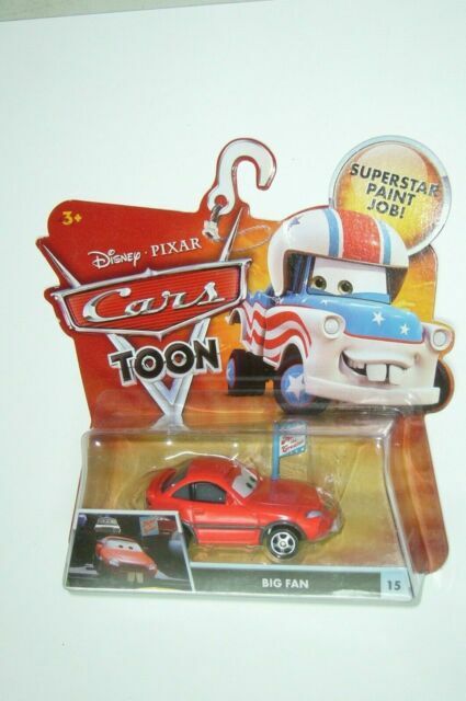 Disney Pixar Cars Big Fan Toon Series Die Cast Car Mattel 2009 Ships ...