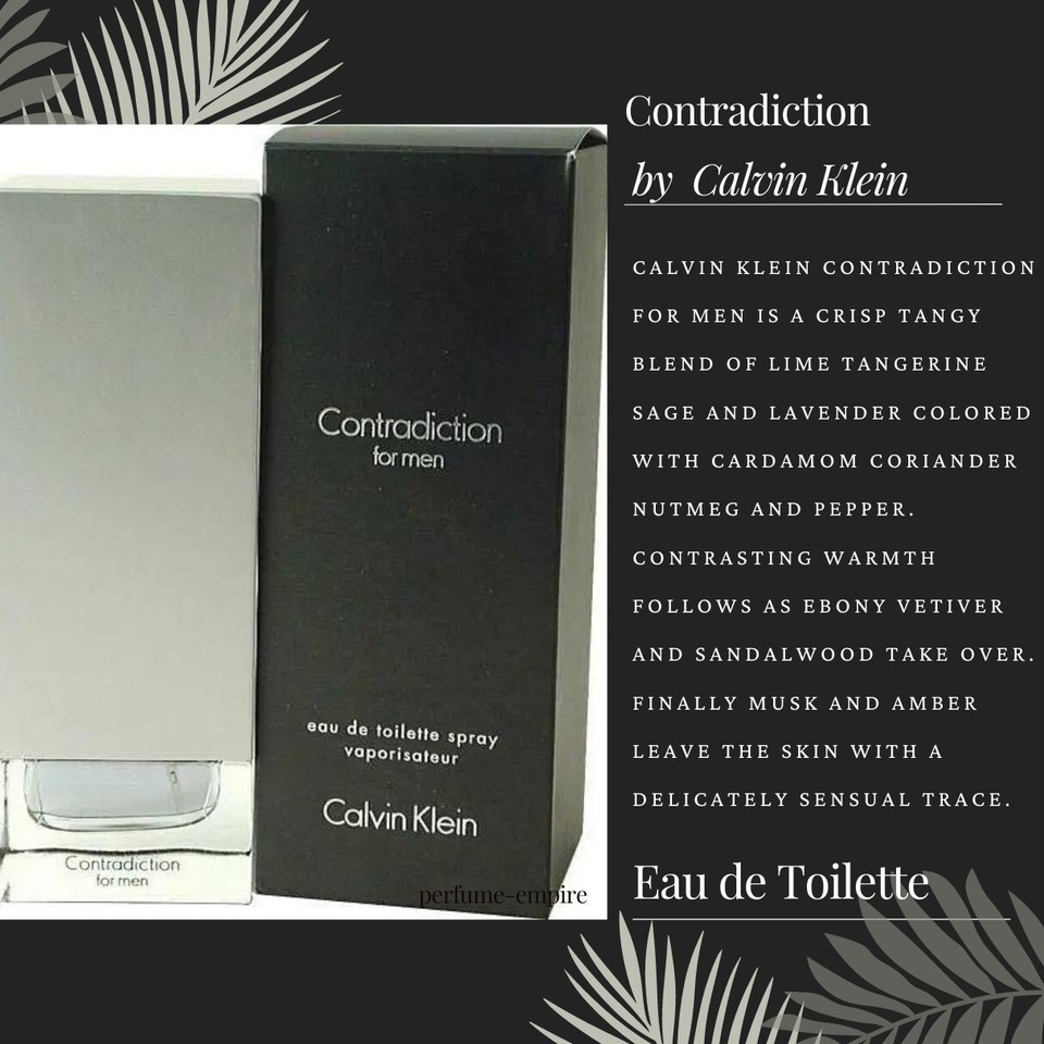 CONTRADICTION by Calvin Klein Cologne 3.4 oz EDT MEN New in Box ...