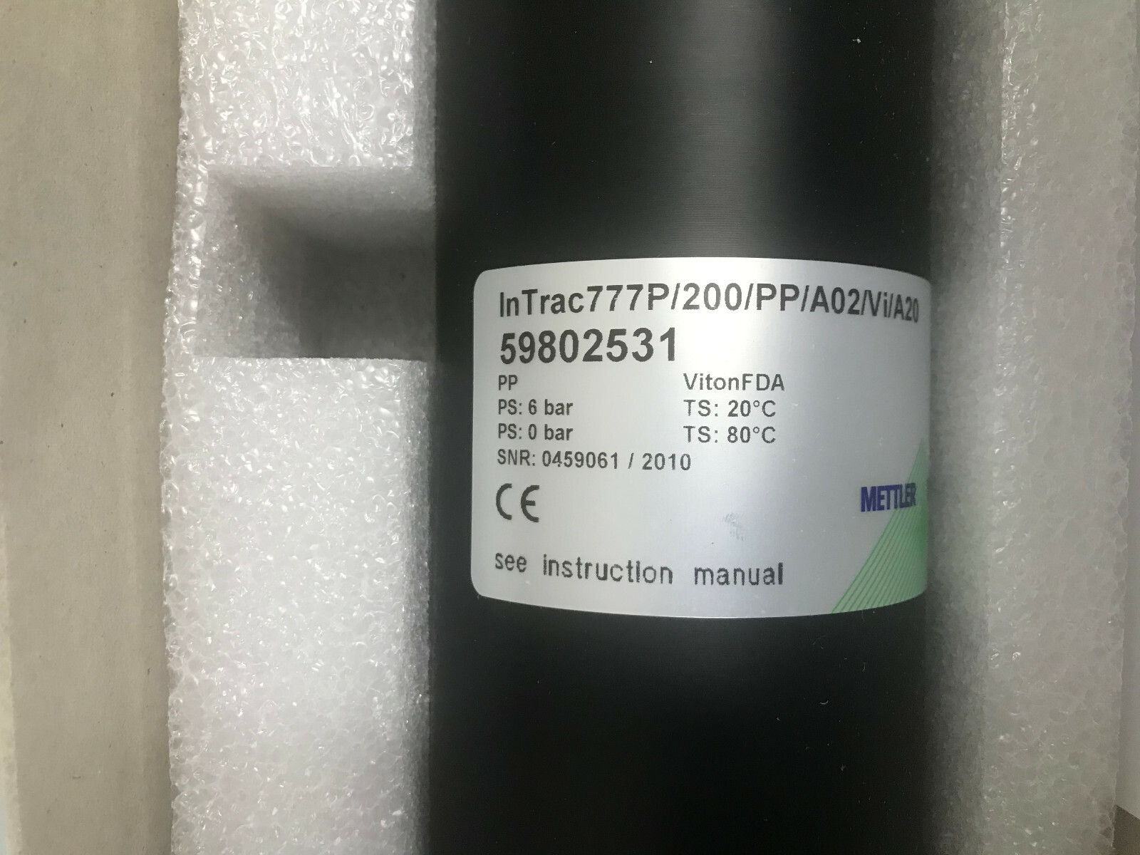 Mettler Toledo InTrac 777P/200/PP/A02/Vi/A02 Retractable Probe Housing ...