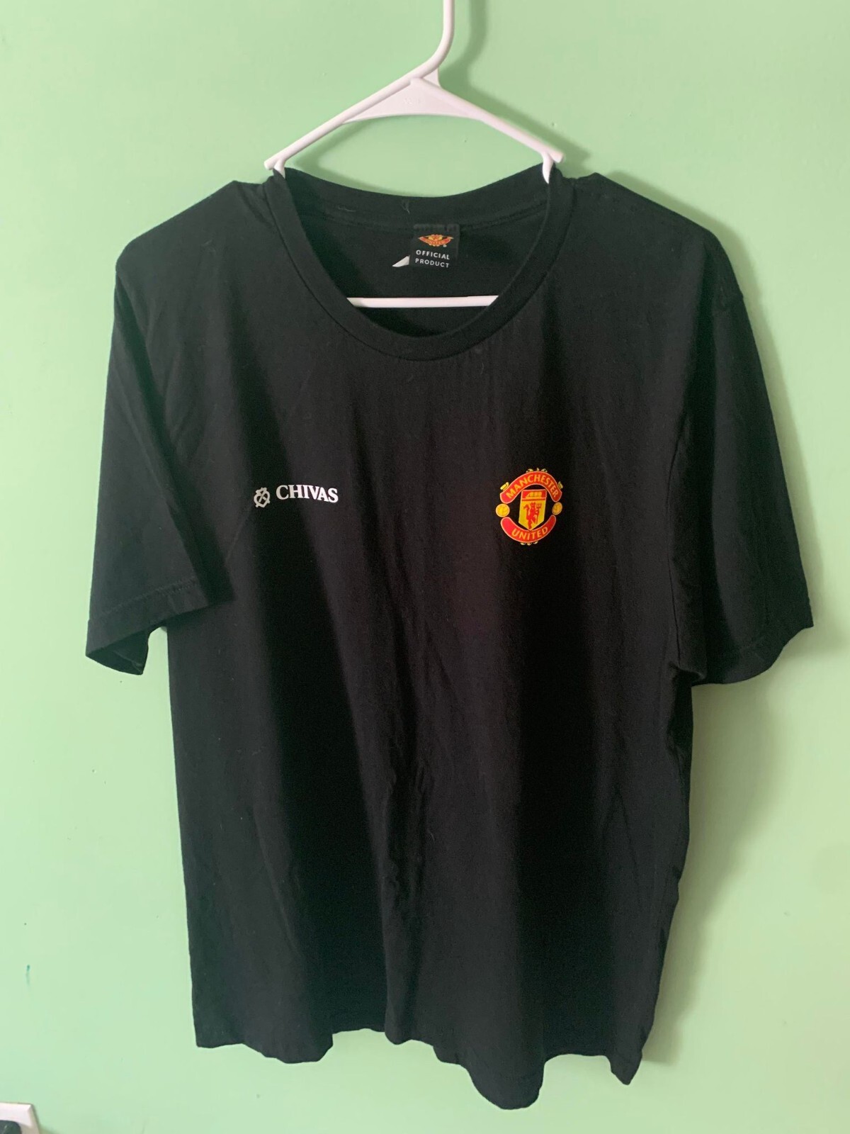 Men's Manchester United Logo Soccer T-shirt OFFICIAL … - Gem