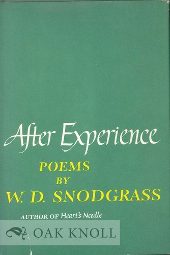 W D Snodgrass / AFTER EXPERIENCE 1968 | eBay