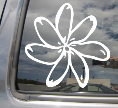 Tiare Flower - Tahitian Gardenia Island - Car Window Vinyl Decal ...