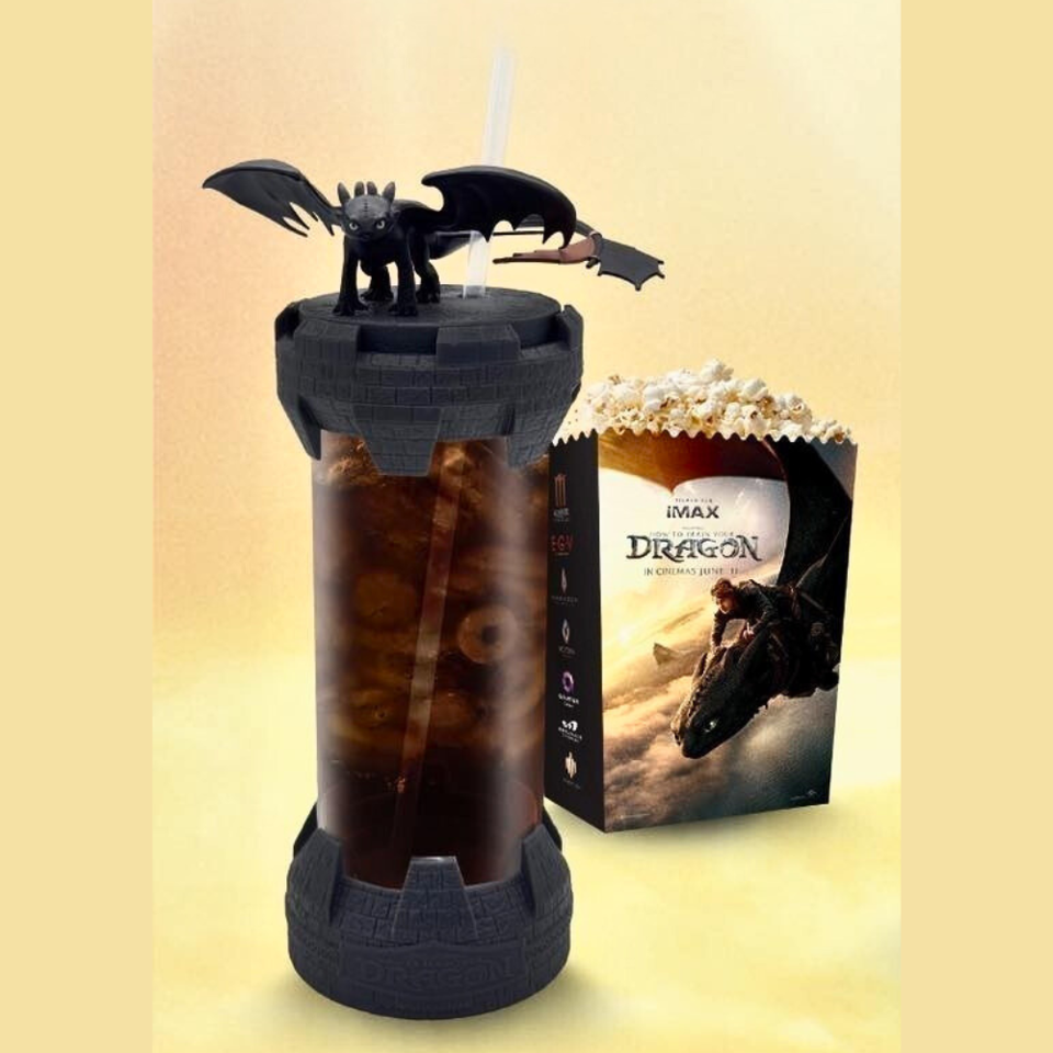 Toothless How To Train Your Dragon 2025 Movie Popcorn Bucket Cup Tower ...