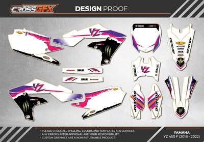 2018 2019 2020 2021 2022 YZ 450 F Graphics Kit for YAMAHA YZ450F YZF ...