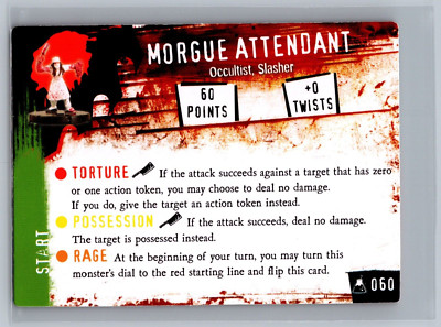 Horrorclix Morgue Attendant #060 Veteran CARD ONLY USED The Lab | eBay