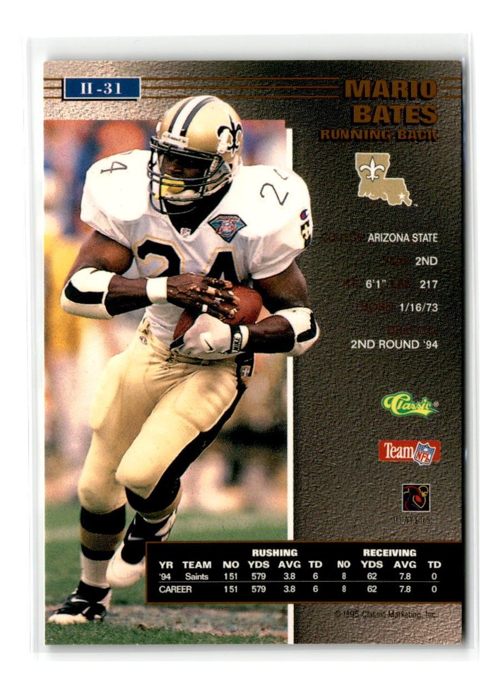 1995 Pro Line Series II - #II-31 - Mario Bates Printer's Proofs /725 ...