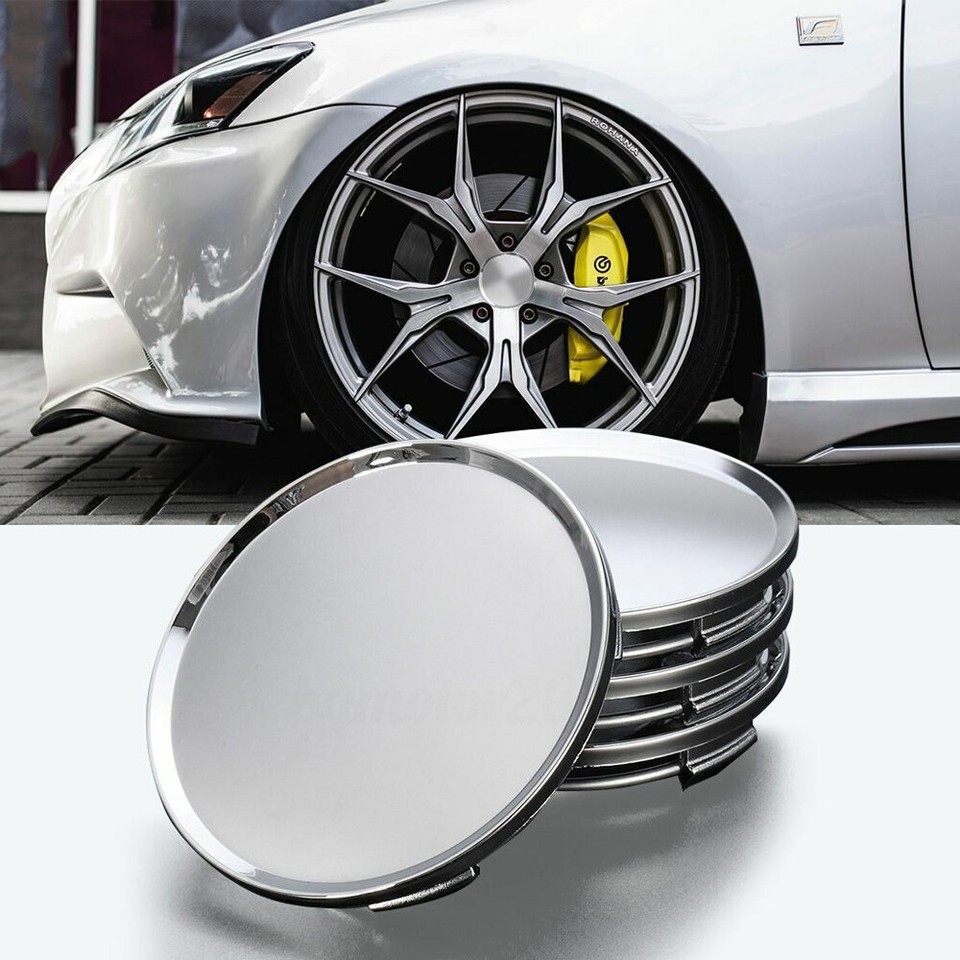 16Pcs Universal Chrome Car Wheel Center Caps Tyre Rim Hub Cap Cover ABS ...