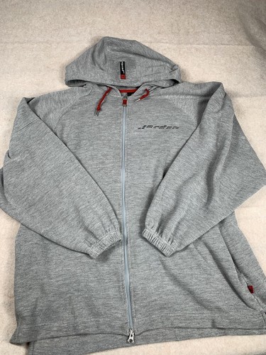 VTG Nike JORDAN Jump Man Gray Full Zip Up Jacket HOODIE Mens L / XL RN ...