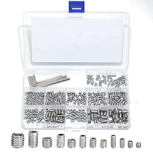 830Pcs Metric + Standard SAE Allen Head Socket Hex Grub Screw Set ...