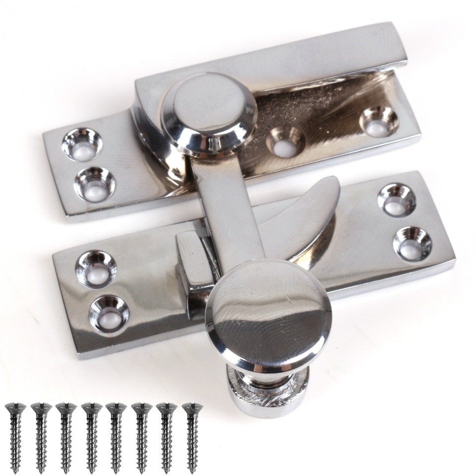 65mm SASH LOCK Polished Chrome Silver Window Frame Lock Swing Arm ...