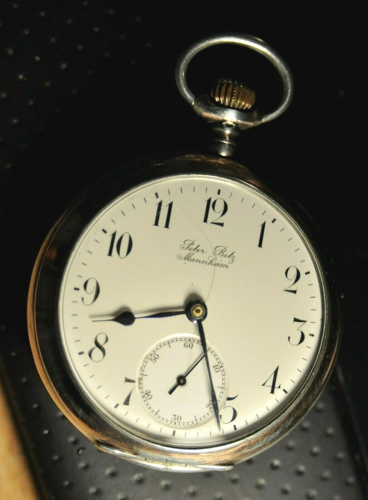 "Peter Betz" ~8J Rare Sterling Silver Two Back cover Old Pocket watch c ...