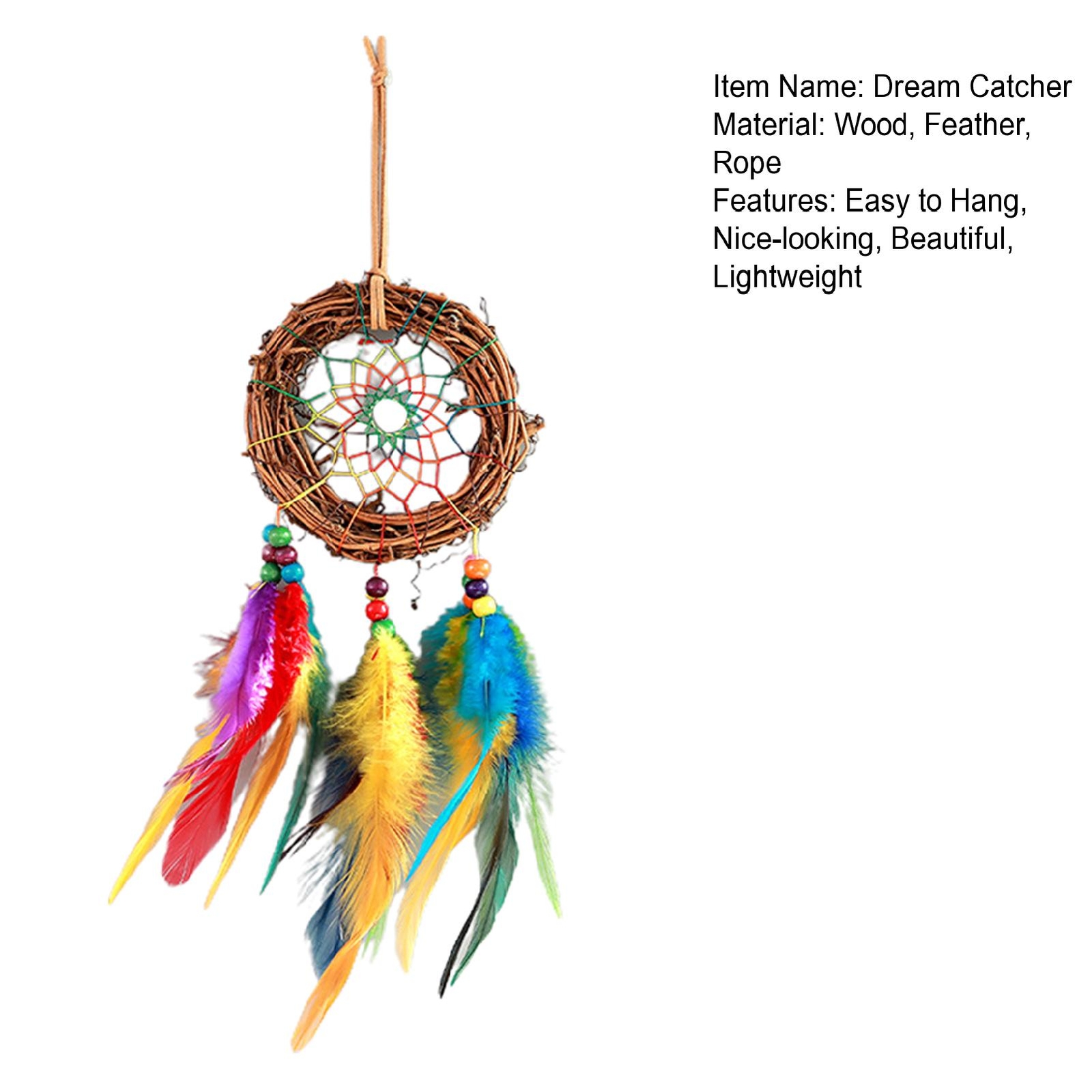 Dream Catcher Net Creative Stress Relief Garden Hanging Feather Dream ...